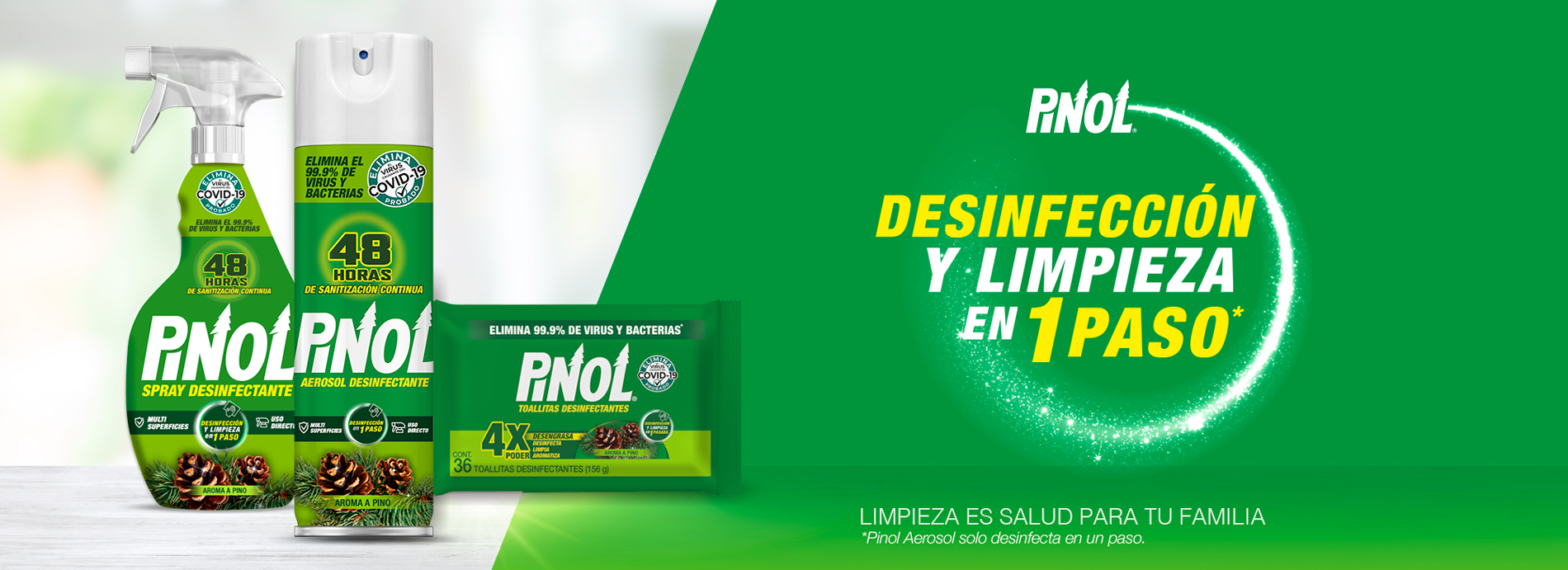 Pinol desinfección y limpieza en un paso - Pinol, ideal para la ...